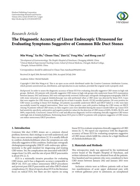 Pdf The Diagnostic Accuracy Of Linear Endoscopic Ultrasound For