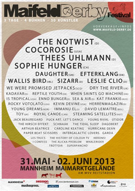 3 Maifeld Derby Line Up Komplett Festivalhopper