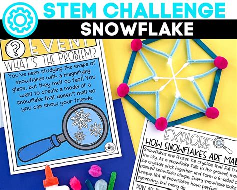 Snowflake Preschool Stem Snowflake Stem For Prek Snowflake Stem Project