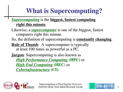 PPT Supercomputing In Plain English Overview What The Heck Is Supercomputing PowerPoint