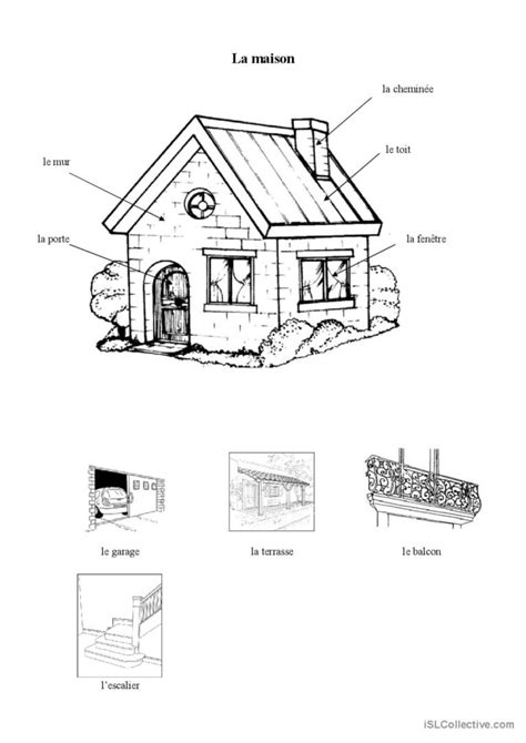 la maison dictionnaire visuel ou tâc Français FLE fiches pedagogiques