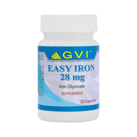کپسول آهن ایزی آیرون 28 میلی گرم جی وی آی 30 عدد داروخانه آنلاین مفیدطب