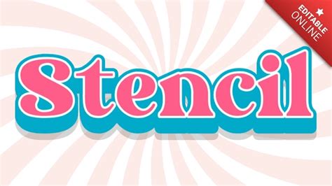 Stencil Lets Party Text Effect Generator