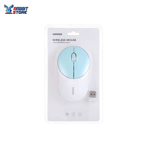 Miniso Wireless Mouse Green And White Color