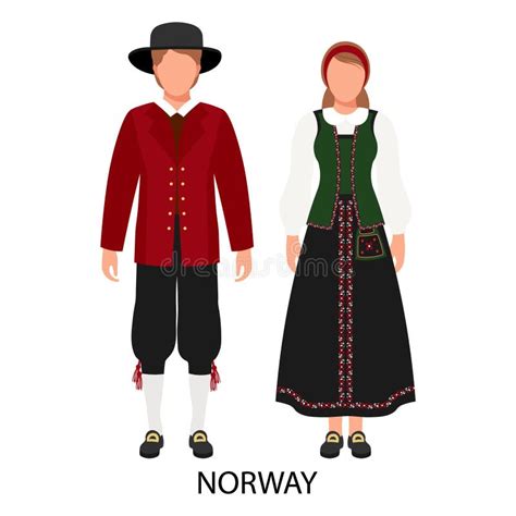 A Couple Of A Man And A Woman In Norwegian Folk Costumes Culture And