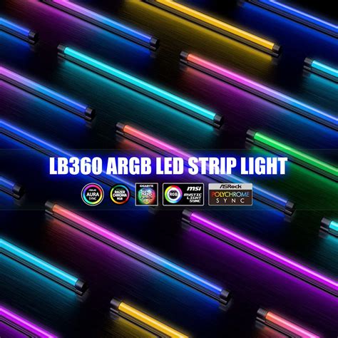 Uphere Acrylic Argb Led Strip For Pc 5v 3 Pin Argb Led Header Sata Adapter Gigabyte Rgb