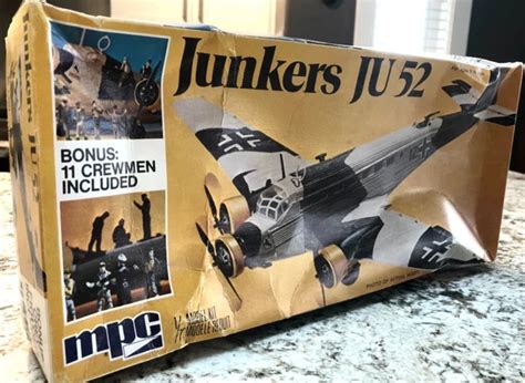 Junkers Ju 52 German Transport Plane 172 Scale Model Kit By Mpc Model