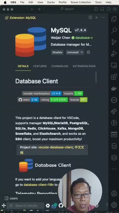 Video Putra Prima Arhandi On Linkedin Manage Database Langsung Di Vscode Nya
