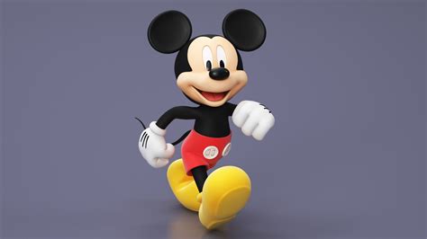 Disney Character Mickey Mouse Walking 3d Model 99 3ds Blend C4d