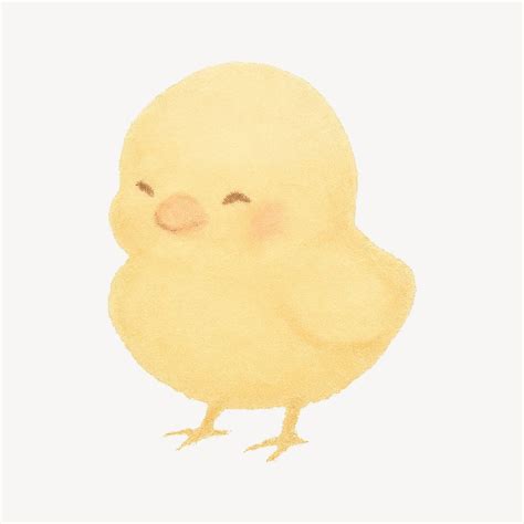 Cute Fluffy Chick Illustration Free Photo Illustration Rawpixel