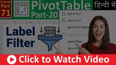 Label Filter In Pivot Table Mr Coding