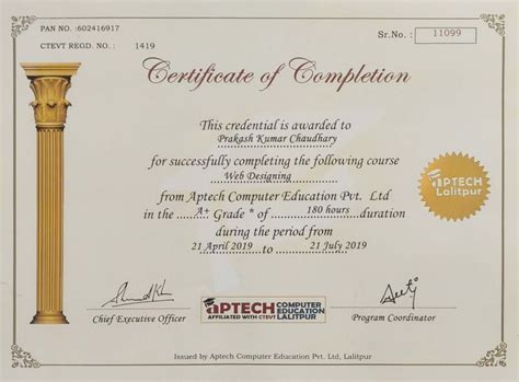 Webdesign Certification Aptech Continuouslearning Webdevelopment