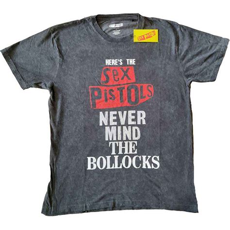 The Sex Pistols Never Mind The Bollocks Distressed Black Dye T Shirt