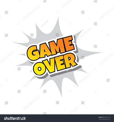 Game Over Comic Speech Bubble Cartoon Stock Illustration 537621328