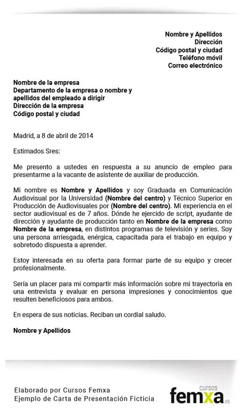 Ejemplo De Carta De Empleo Cómo Hacer Una Carta De Presentación Con