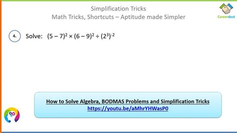Simplification Tricks Algebra And Bodmas Problems