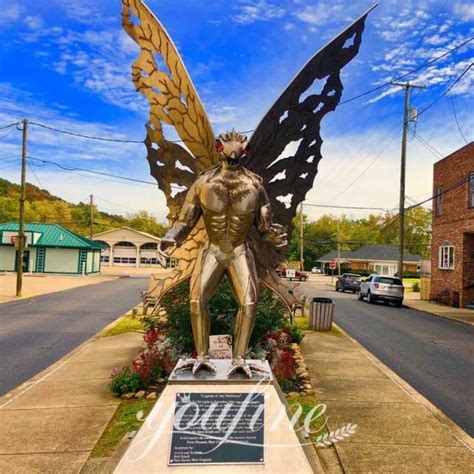 Analysis Of Stainless Steel Mothman Statue West Virginias Legendary