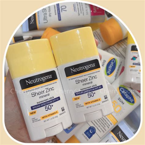 Neutrogena Sheer Zinc Mineral Sunscreen Stick Spf50 42g Shopee
