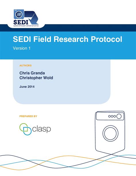 Sedi Field Research Protocol Copenhagen Centre On Energy Efficiency