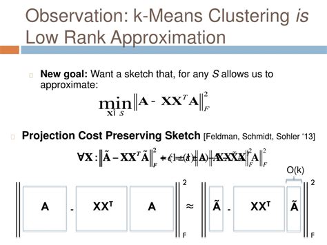 ppt dimensionality reduction for k means clustering and low rank