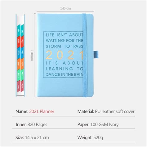 Wemdbd 2021 A5 Week To View Notepad Diary Hardback Cover Fashion Design Planner