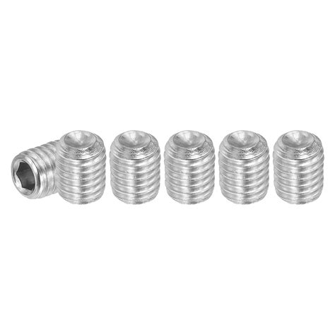 Uxcell Hex Socket Grub Screw Flat Point Grub Bolt Stainless Steel Head