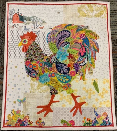 Rooster Collage Quilt