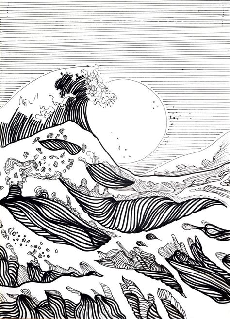 Waves Line Pattern Wave Drawing Waves Sketch Rhythm Art