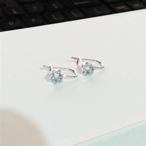 Jual Cod Anting Permata Wanita Anting Titanium Bulat Bola Lapis Emas