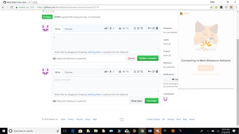 Meta Mask Is Not Connecting To The Main Eth Network Issue MetaMask Metamask Extension