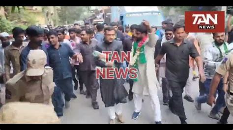 Aimim Floor Leader Akbaruddin Owaisi And Mla Candidate Mohd Rashed Faraz
