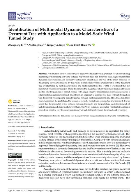 Pdf Identification Of Multimodal Dynamic Characteristics Of A