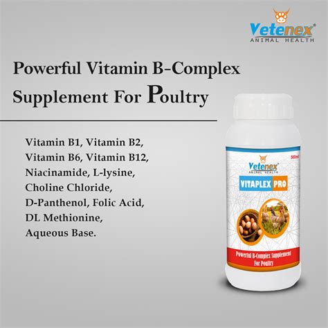 Vetenex Vitaplex Pro Vitamin B Complex Supplement Growth Promoter