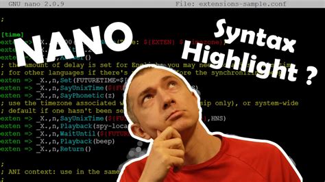 Nano Syntax Highlighting Tips With Asterisk Example YouTube