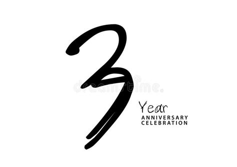 Number 3 Calligraphy Black Stock Illustrations 244 Number 3 Calligraphy Black Stock