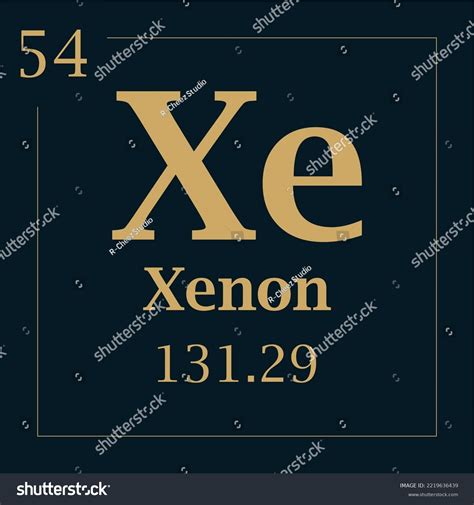 Symbol Element Xenon Atomic Mass Number Stock Vector Royalty Free 2219636439 Shutterstock