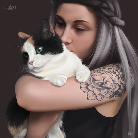 Realistic Cat Computer Drawing