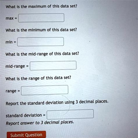 Video Solution What Is The Maximum Of This Data Set Max What Is The Minimum Of This Data Set