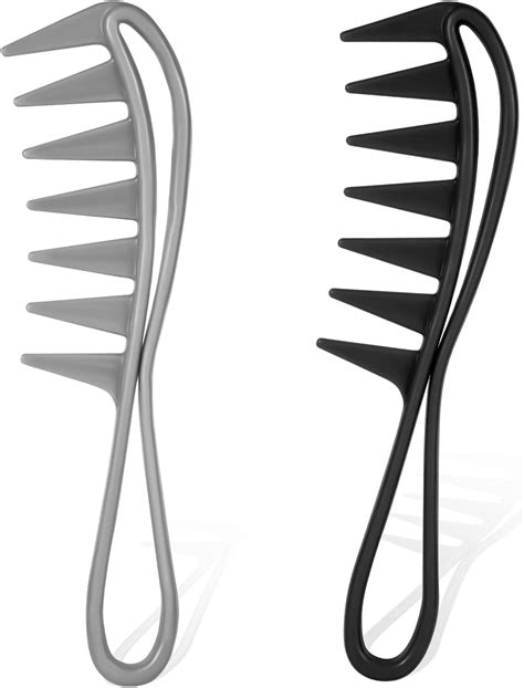 2 Pcs Wide Tooth Comb Large Texture Combs Wide Tooth Curl Comb Shark