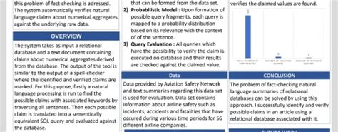 Verifying Text Summaries Of Relational Datasets Cmpe Web