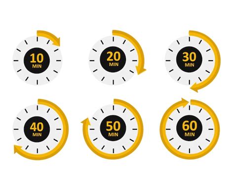 Premium Vector Timer Clock Stopwatch Isolated Set Icons Countdown Timer Symbol Icon Set Label