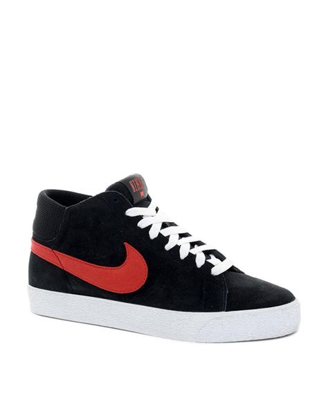 Foto Zapatillas De Deporte Altas Skateboard Blazer De Nike Negro Foto