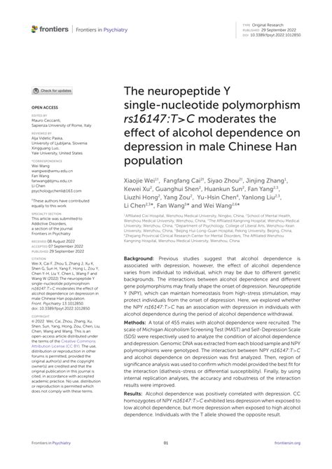 Pdf The Neuropeptide Y Single Nucleotide Polymorphism Rs16147tc