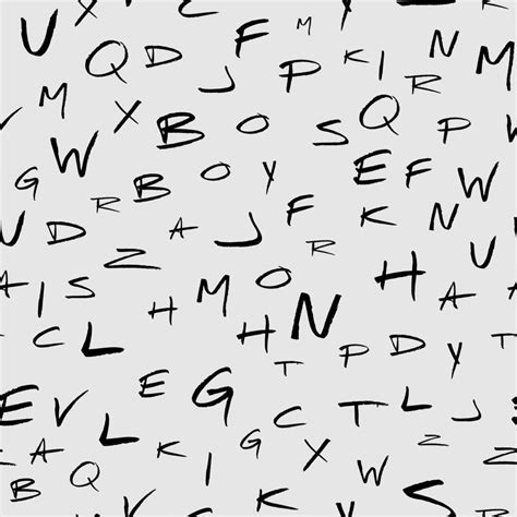 Hand Drawn Letters Seamless Pattern 21858618 Vector Art At Vecteezy
