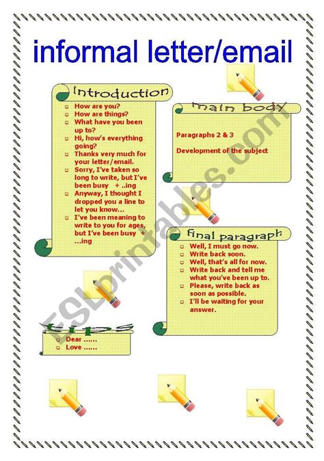 Informal Letter Email ESL Worksheet By LILIAAMALIA