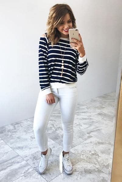 Whats It Gonna Be Top Navywhite Women Clothing Boutique