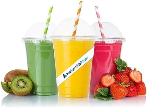 Nationwidepaper Plastic Smoothie Cups With Dome Lids 16 Oz Pack Of