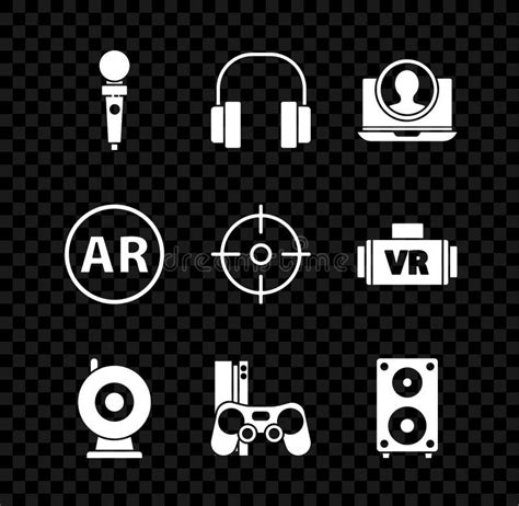 Set Joystick For Arcade Machine Headphones Create Account Screen Web Camera Game Console