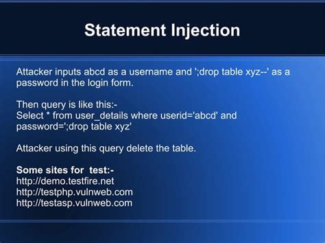 Sql Injection Presentation Ppt