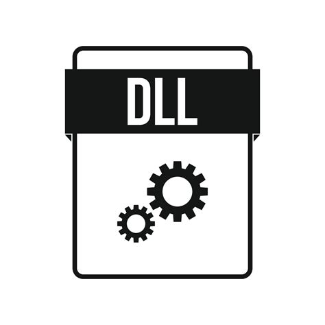 dll file icon simple style 14209722 vector art at vecteezy